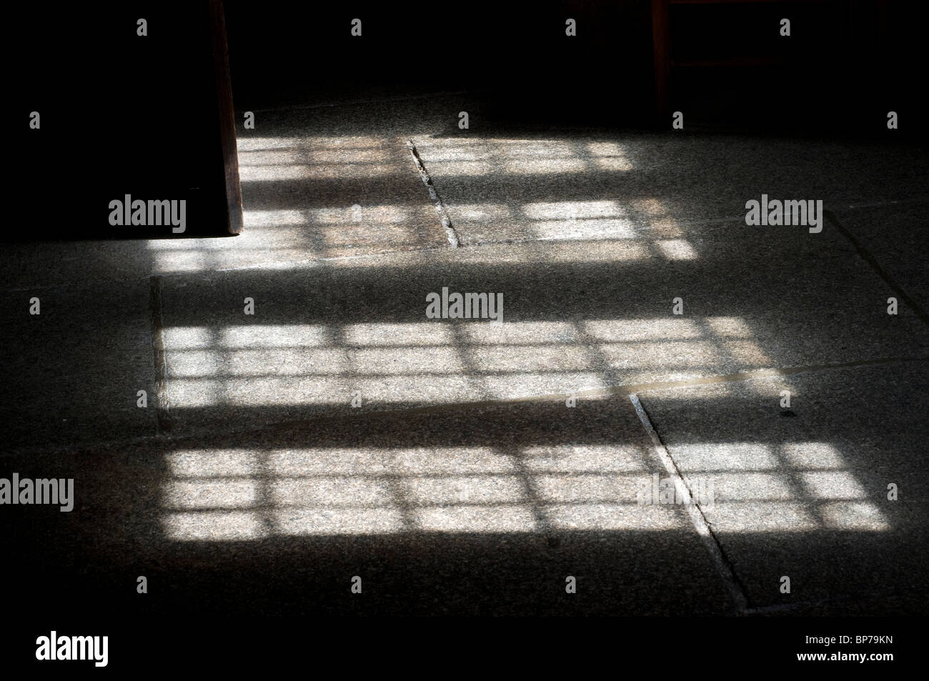 Window, Leaded,Panes,shadow from mullion windows,granite rock flagstone ...