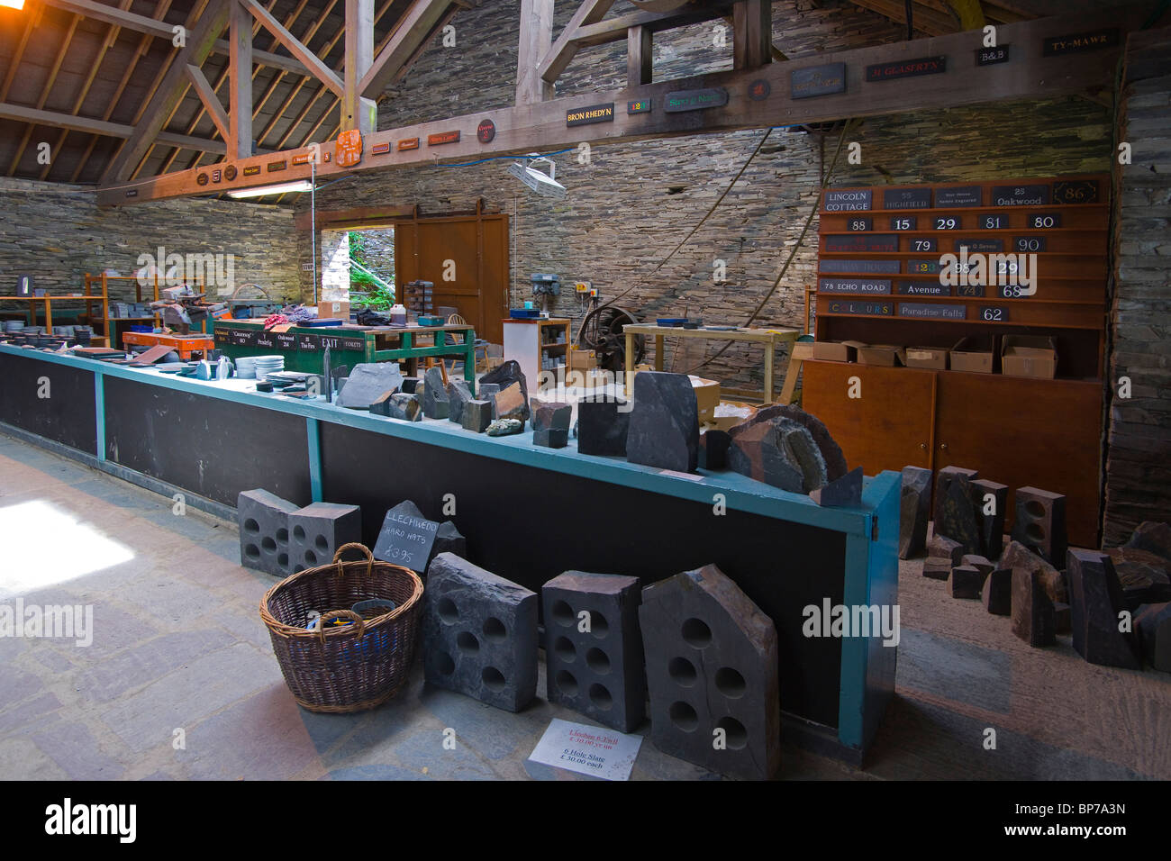 Llechwedd slate mine caverns, slate works, Blaenau, Ffestiniog ...