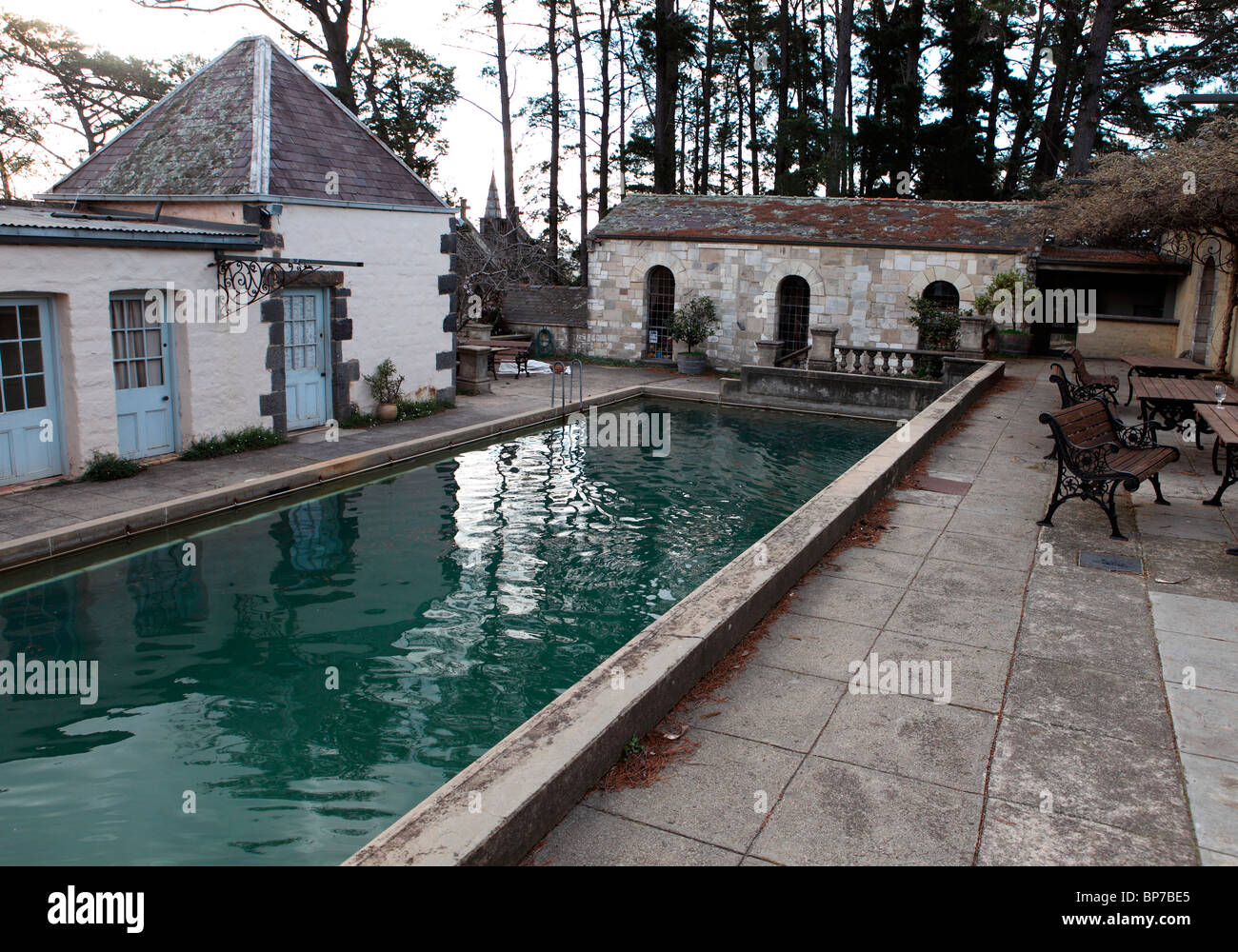 The ornamental pond at Montsalvat, Eltham, Australia Stock Photo - Alamy