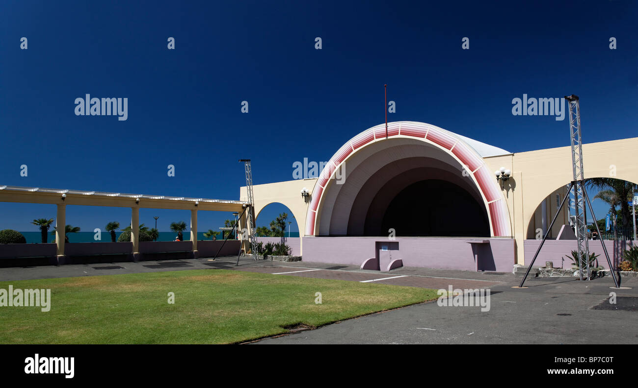 A open air concert stage in Napier Stock Photo - Alamy