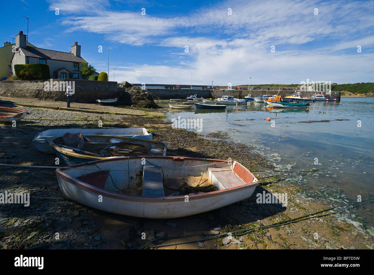 Cemaes Bay and pier, Anglesey, North Wales, UK Stock Photo - Alamy