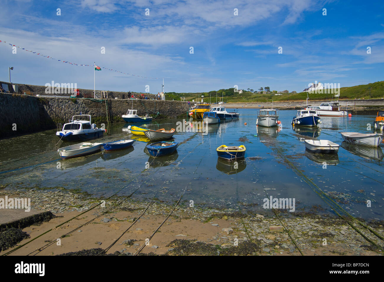 Cemaes Bay and pier, Anglesey, North Wales, UK Stock Photo - Alamy