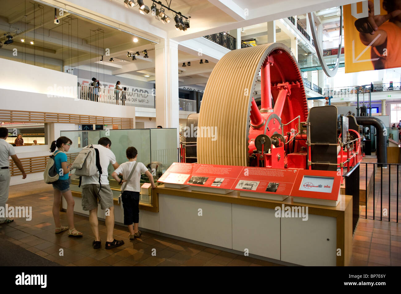 Full size steam or traction engine in the Science Museum, London with ...