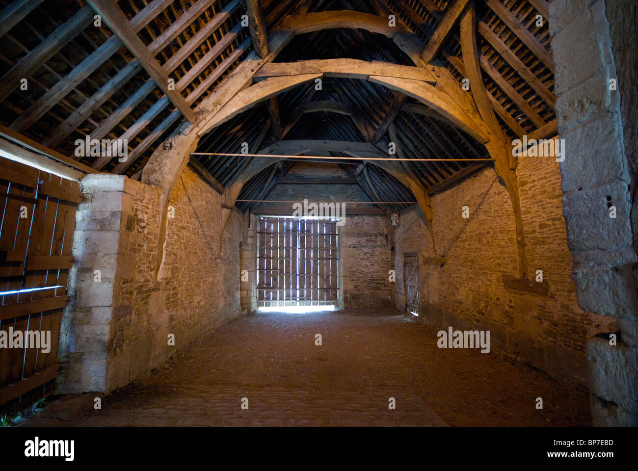 Lacock Wiltshire UK National Trust Village Tithe Barn Stock Photo - Alamy