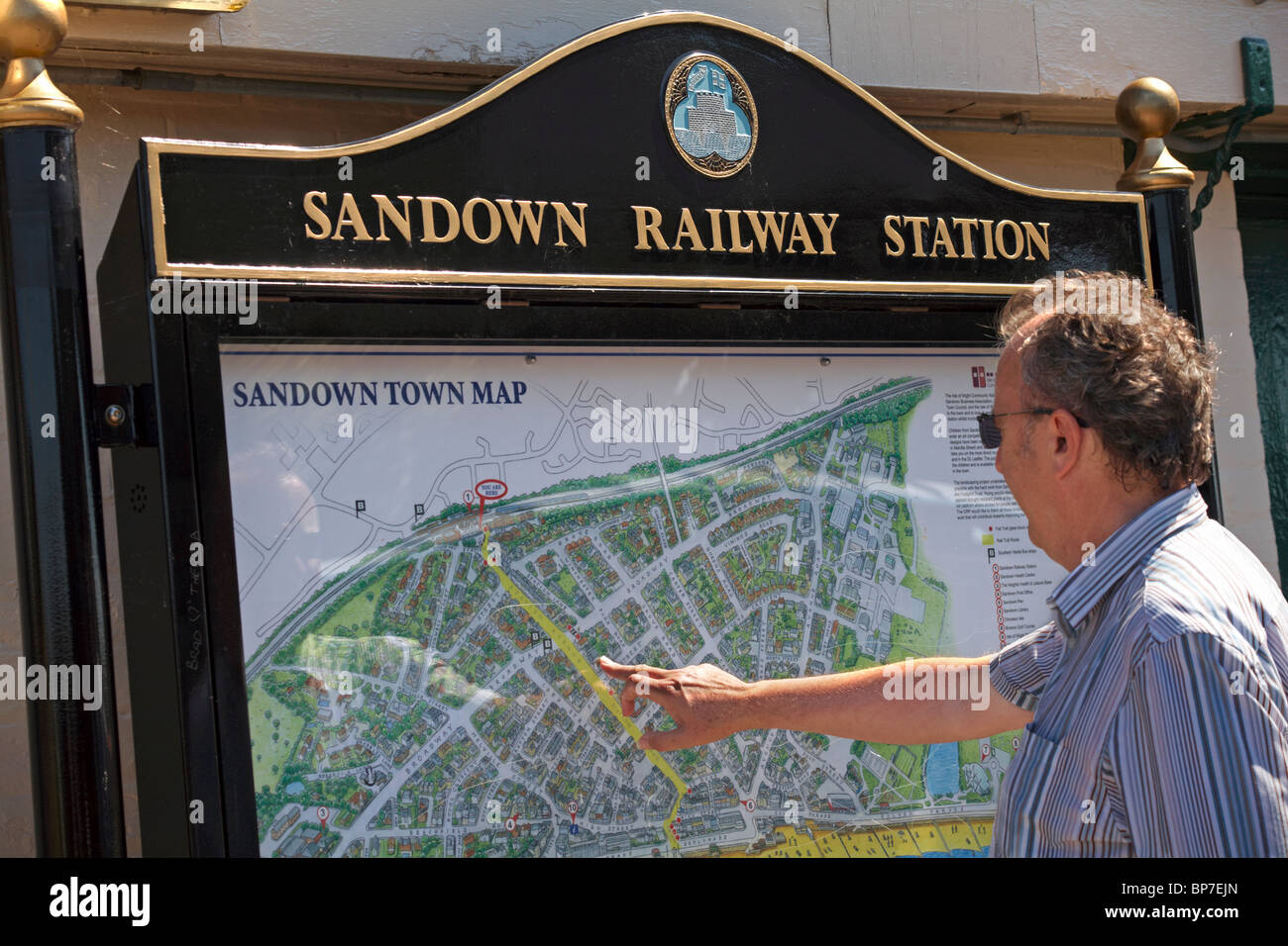 Map of sandown hi-res stock photography and images - Alamy