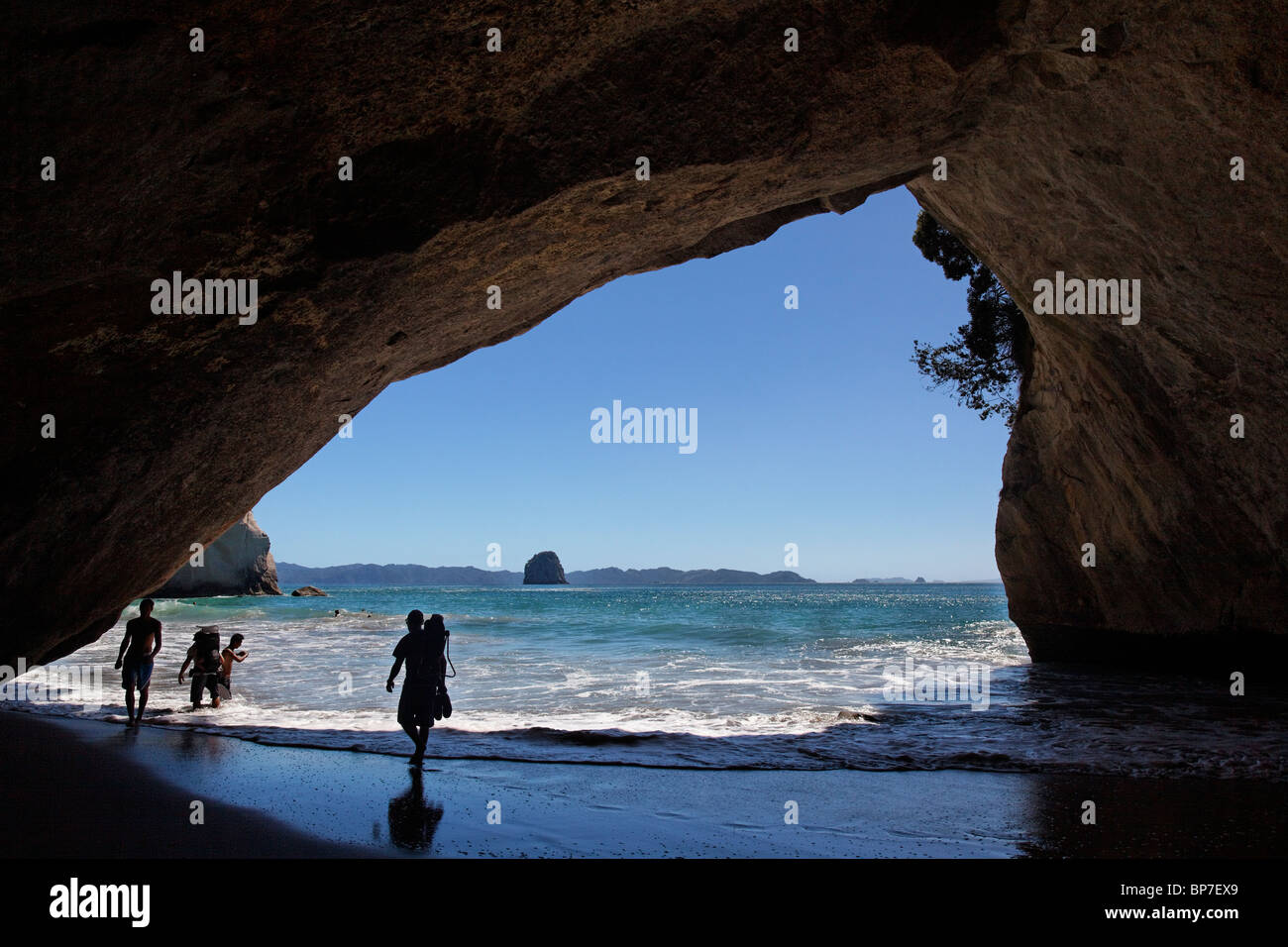 Views of Cathedral Cove in New Zealand Stock Photo - Alamy