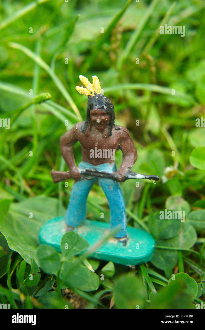 Plastic figure of Indians (Children Toy) in real world Stock Photo - Alamy