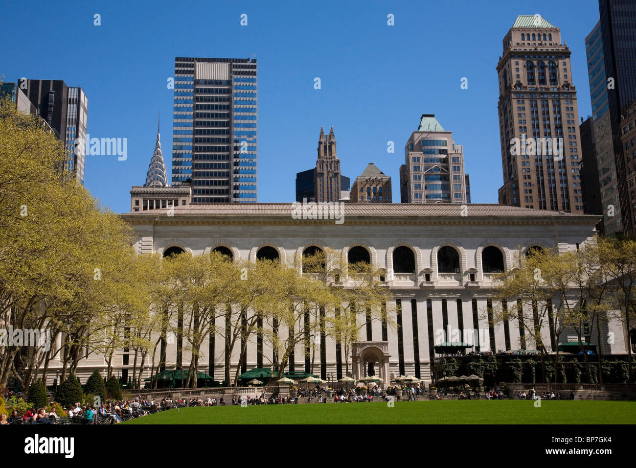 New York Public Library, Bryant Park, NYC Stock Photo - Alamy