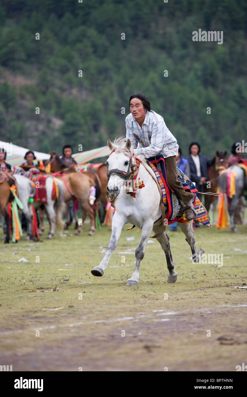 Horse race litang horse festival hi-res stock photography and images ...