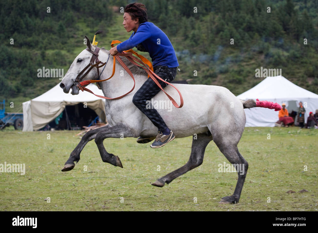 Horse race litang horse festival hi-res stock photography and images ...