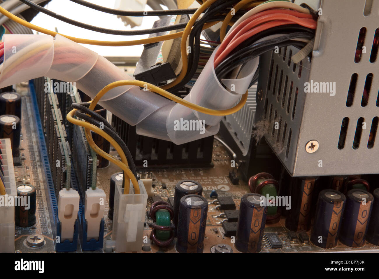 inside of desktop computer inside of desktop computer Stock Photo - Alamy