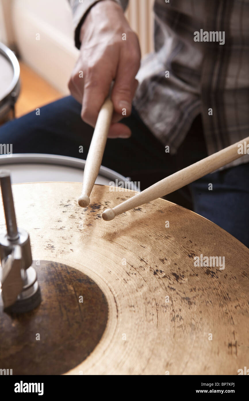 Close up musician playing cymbals hi-res stock photography and images ...
