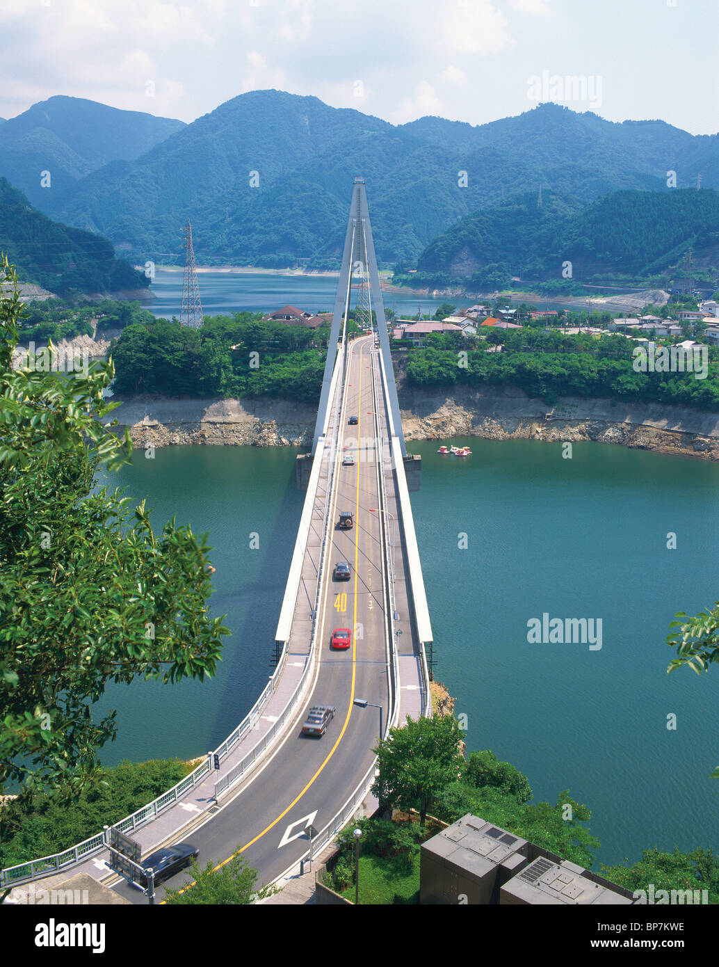 The Eisai Bridge Over Tanzawa Lake, Yamakita-Machi, Ashigara-Kami ...