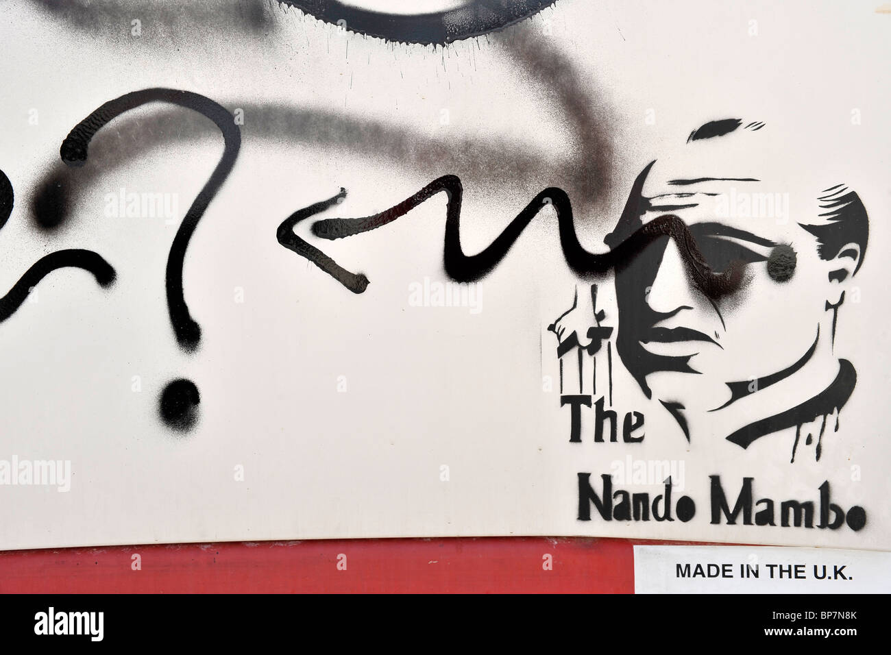 godfather marlon brando graffiti stencil Stock Photo - Alamy