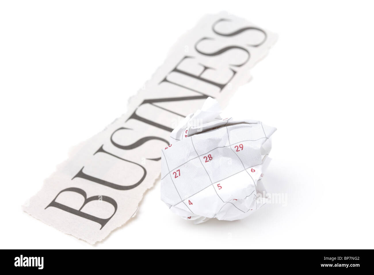 Calendar paper ball, concept of time planning, Wasting Time ...