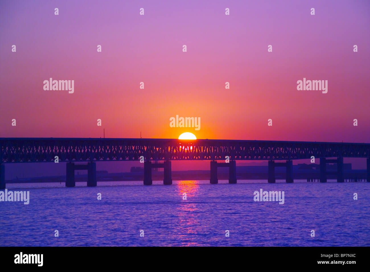 Bridge connecting kansai international hi-res stock photography and ...