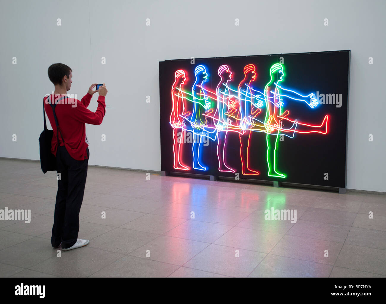 Light installation sculpture bruce nauman hi-res stock photography and ...