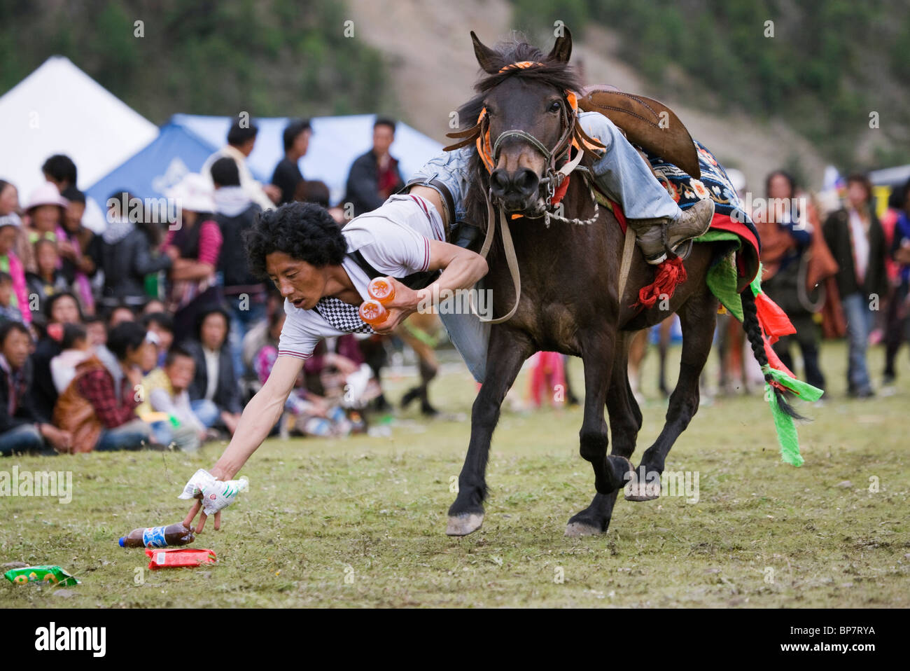 Horse Festival Litang Tibet China Tradition Khampa Stock Photo - Alamy