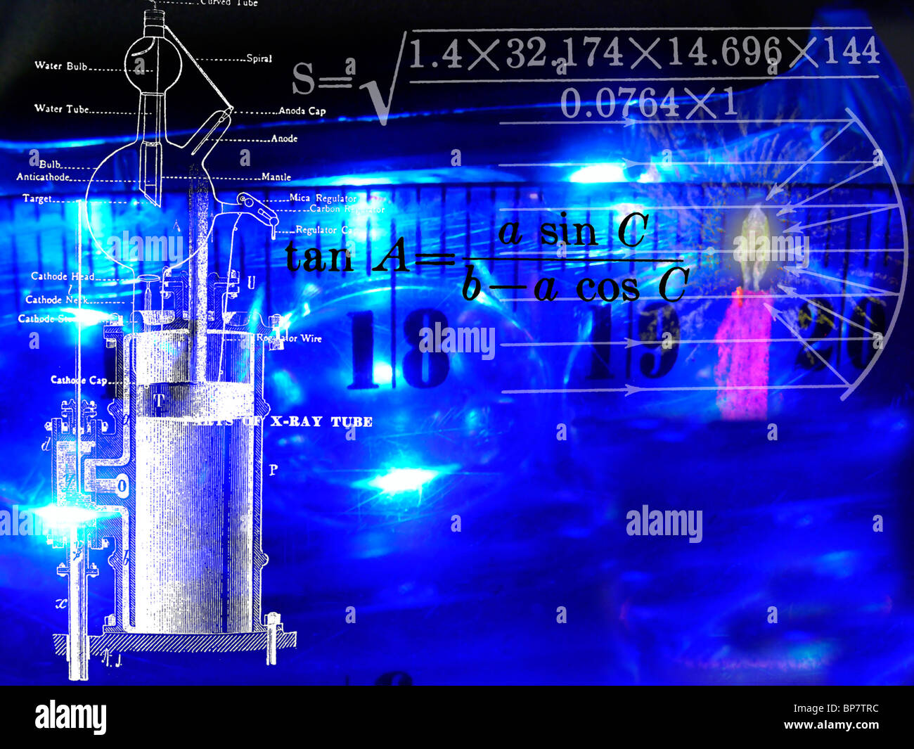 Science themed blue abstract Stock Photo - Alamy