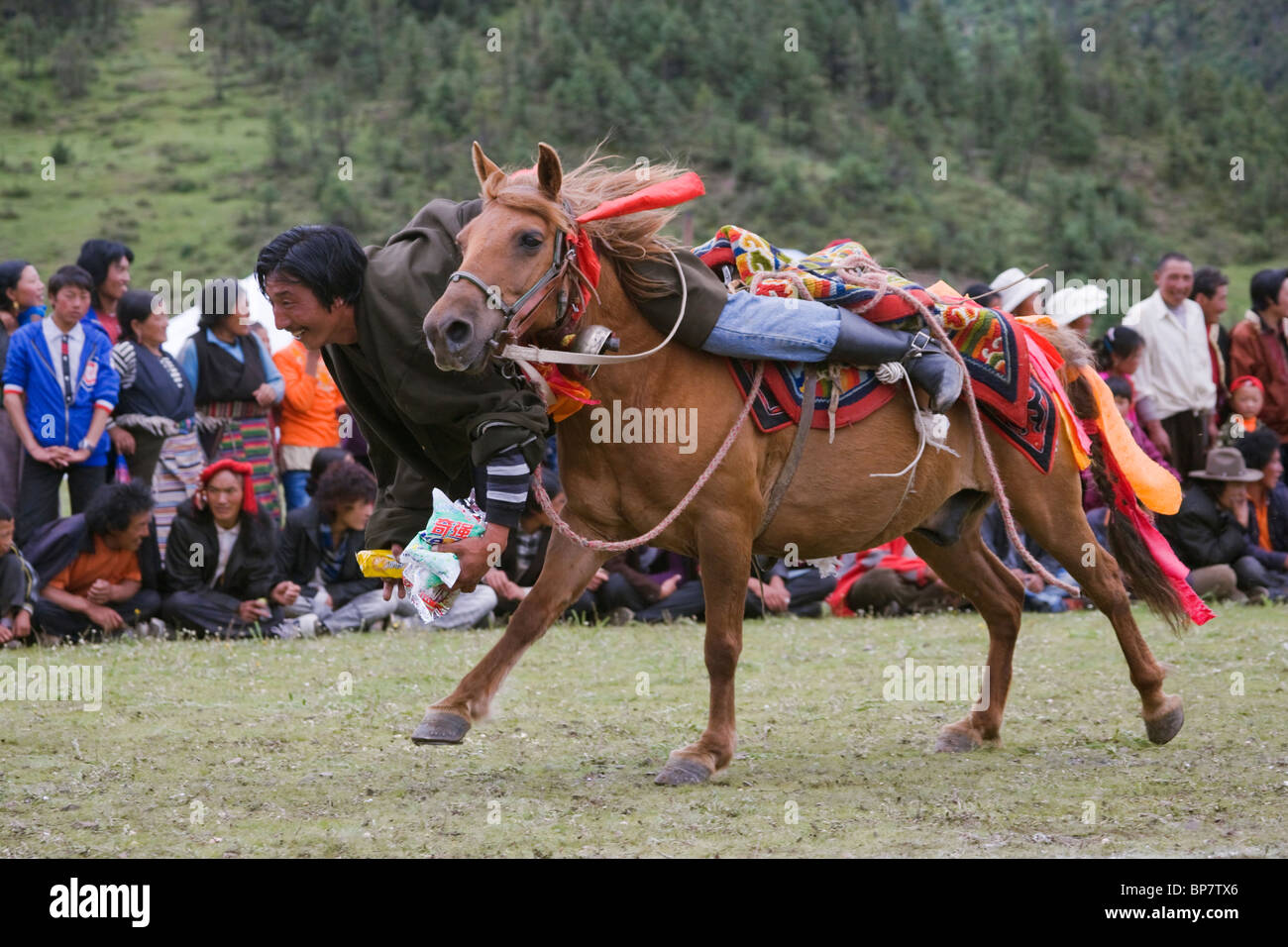 Horse Festival Litang Tibet China Tradition Khampa Stock Photo - Alamy
