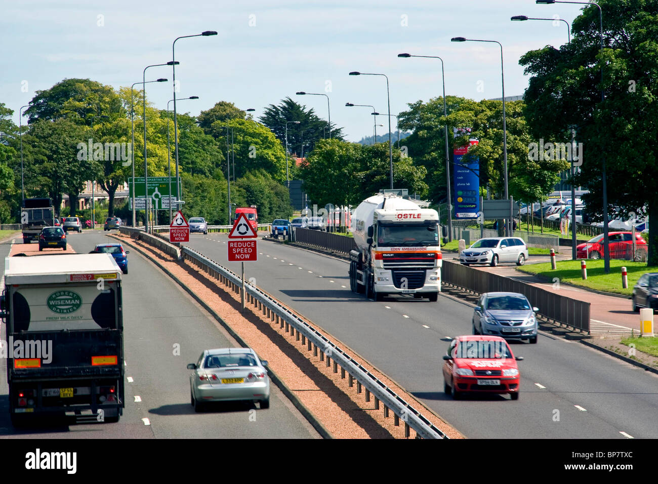 Vehicles travelling on the Kingsway West dual carriageway passing the ...