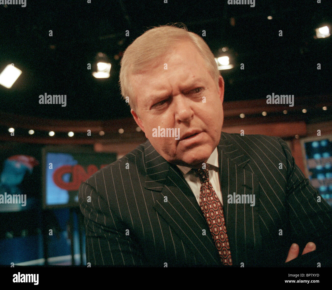 Former CNN "Moneyline" host Lou Dobbs at CNN in New York Stock Photo ...