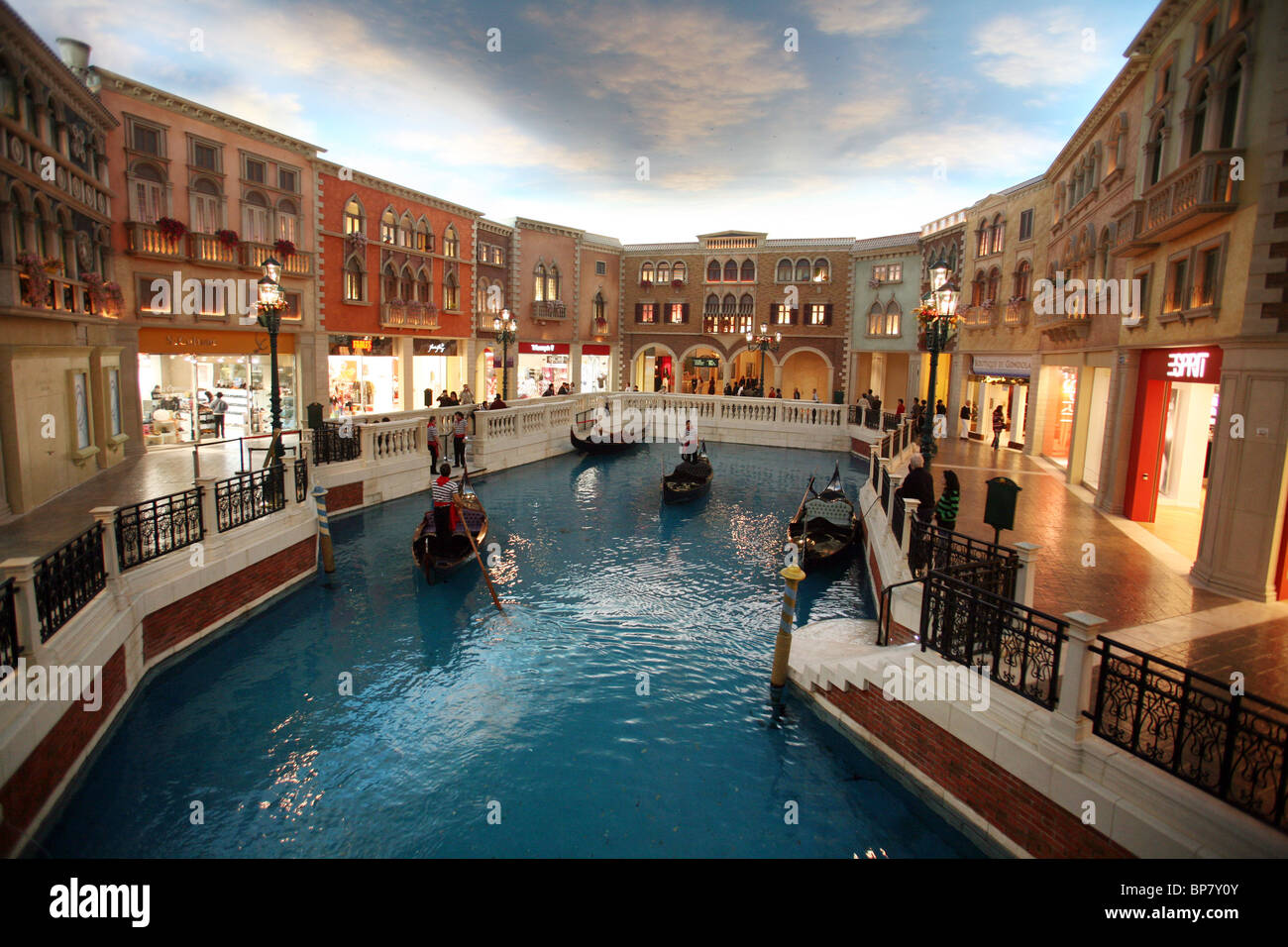 Venice-like canal in Venetian Macao Resort Hotel, Macao, China Stock ...
