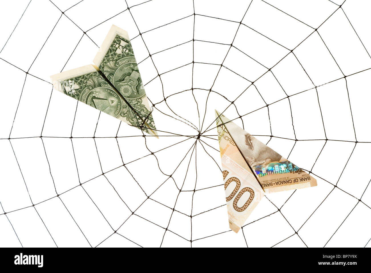 Spider Web and dollar, business concept Stock Photo - Alamy
