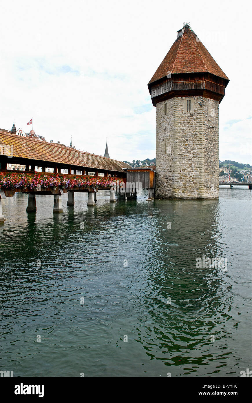 Kapellbrucke (Chapel Bridge) and Tower Stock Photo - Alamy