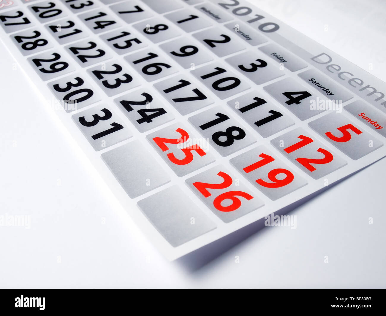 Year at a glance calendar hi-res stock photography and images - Alamy