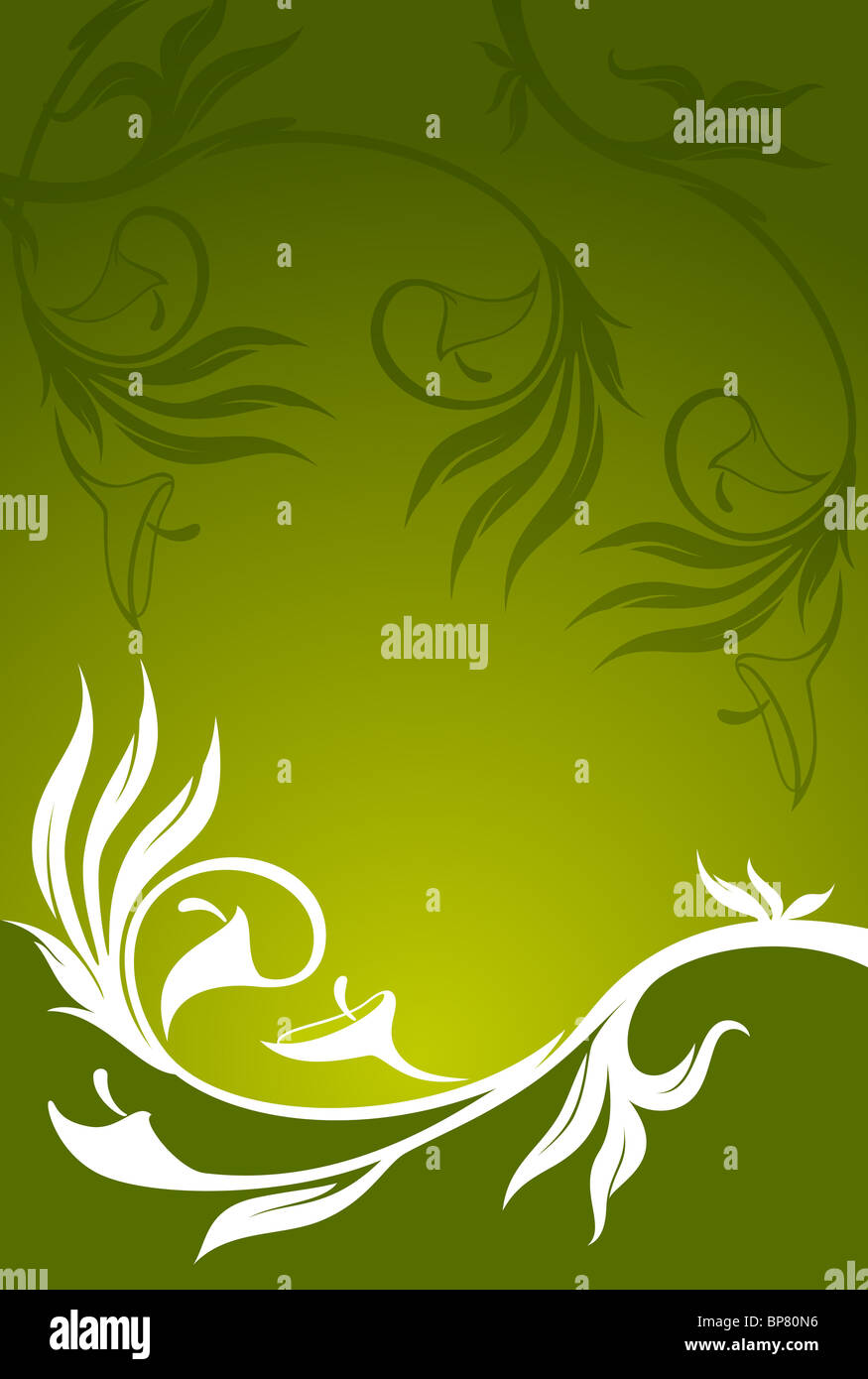 Green floral abstract background Stock Photo - Alamy