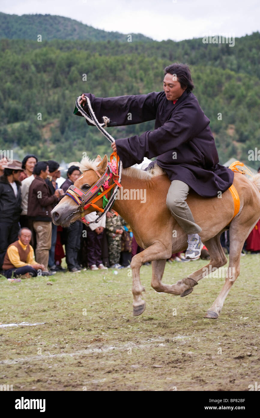 Horse Festival Litang Tibet China Tradition Khampa Stock Photo - Alamy