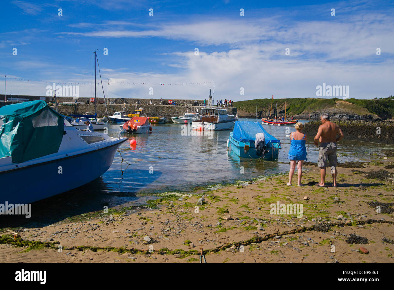 Cemaes Bay and pier, Anglesey, North Wales, UK Stock Photo - Alamy