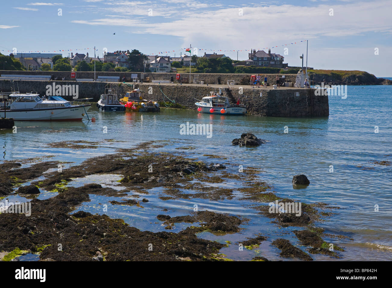 Cemaes Bay and pier, Anglesey, North Wales, UK Stock Photo - Alamy