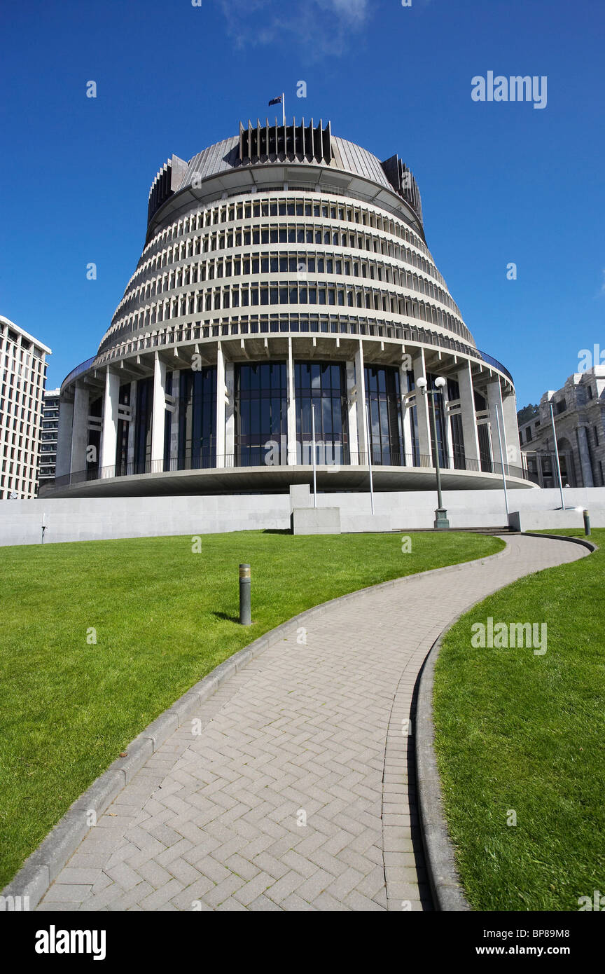 The Beehive, Parliament Buildings, Wellington, North Island, New ...
