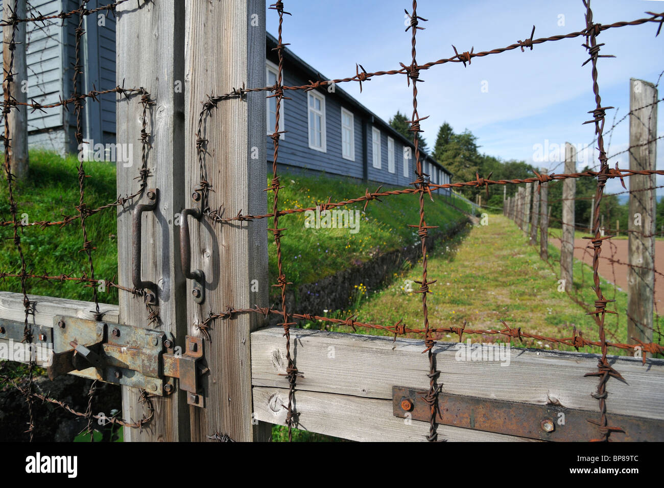 Gate and barracks at Natzweiler-Struthof, only WW2 concentration camp ...