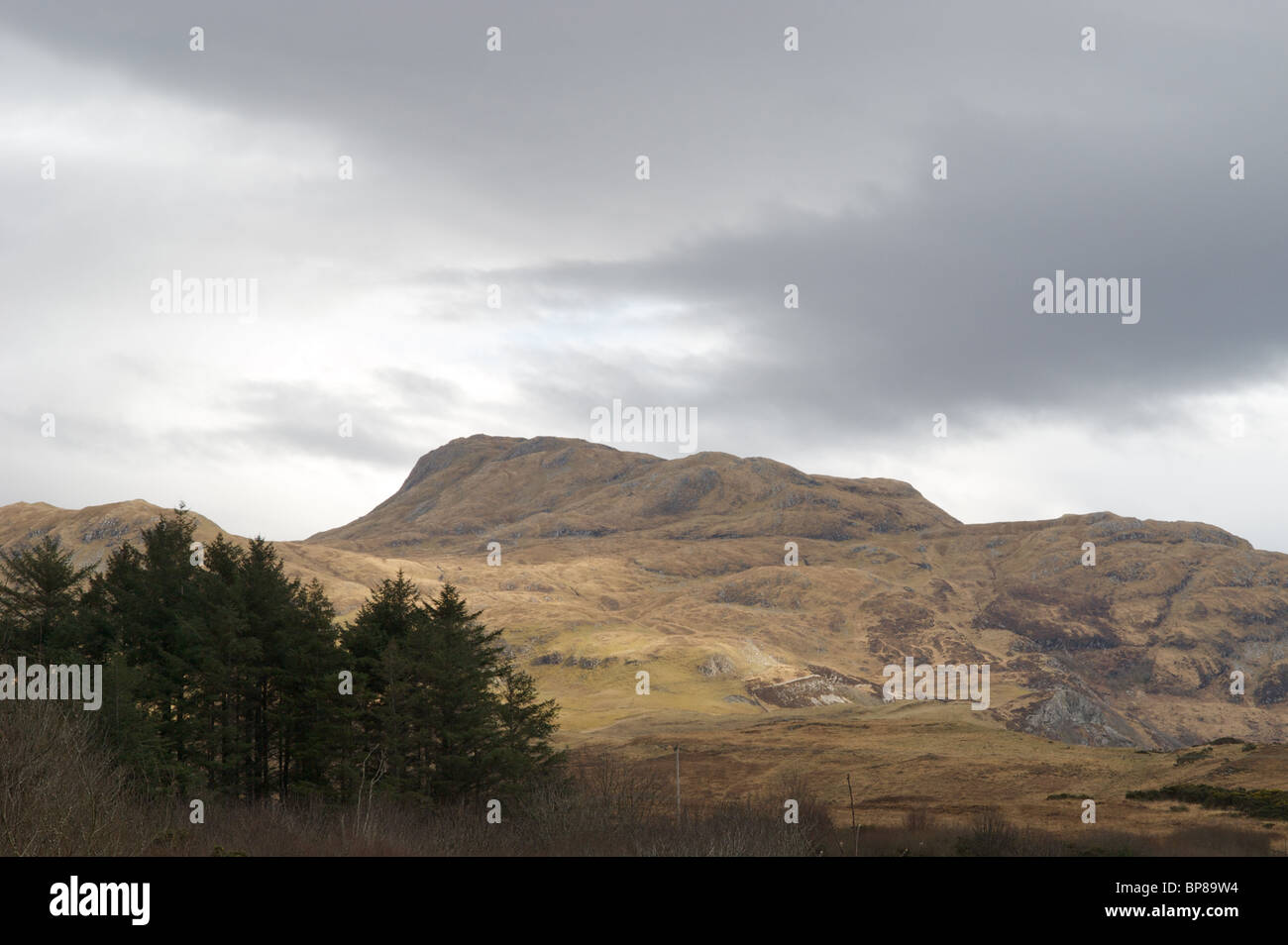 Distant hillside in Kilchoan, Ardnamurchan, Scotland, UK Stock Photo ...