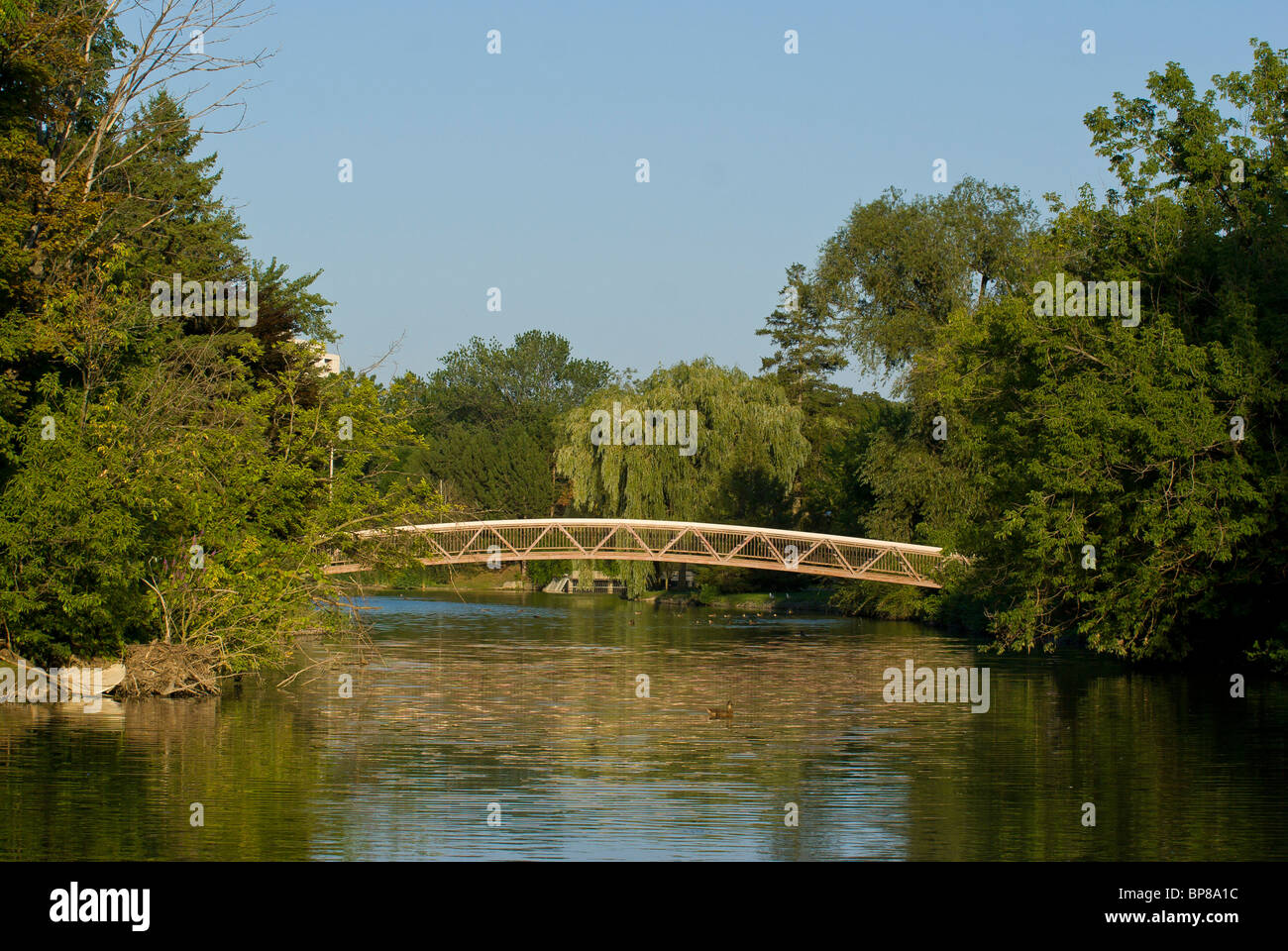 Bridge Over Lake Stock Photo - Alamy