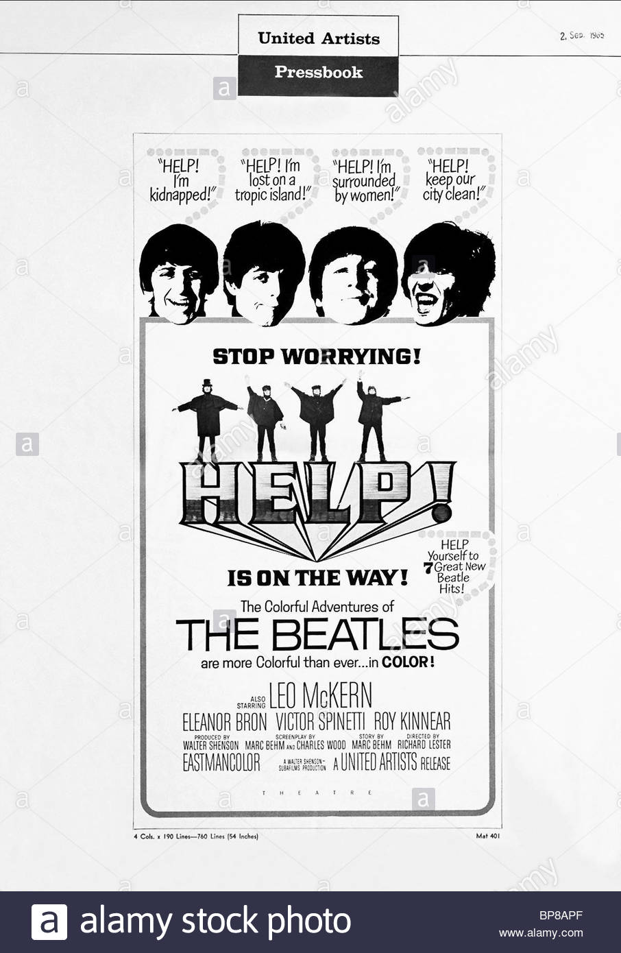 Beatles Film Help Stock Photos & Beatles Film Help Stock Images - Alamy