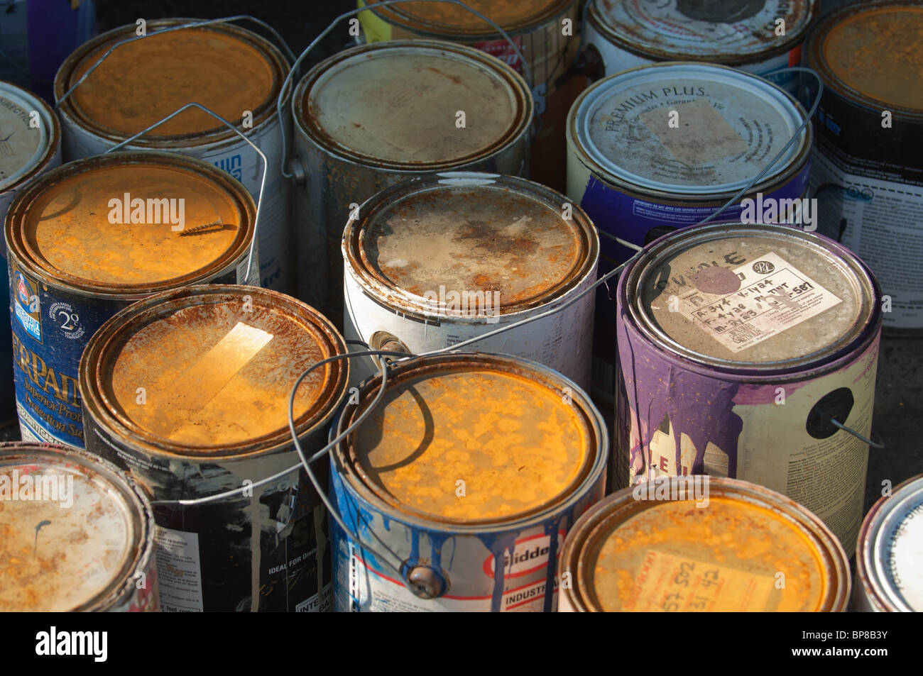 Discarded and improperly stored paint cans constitute an environmantal ...