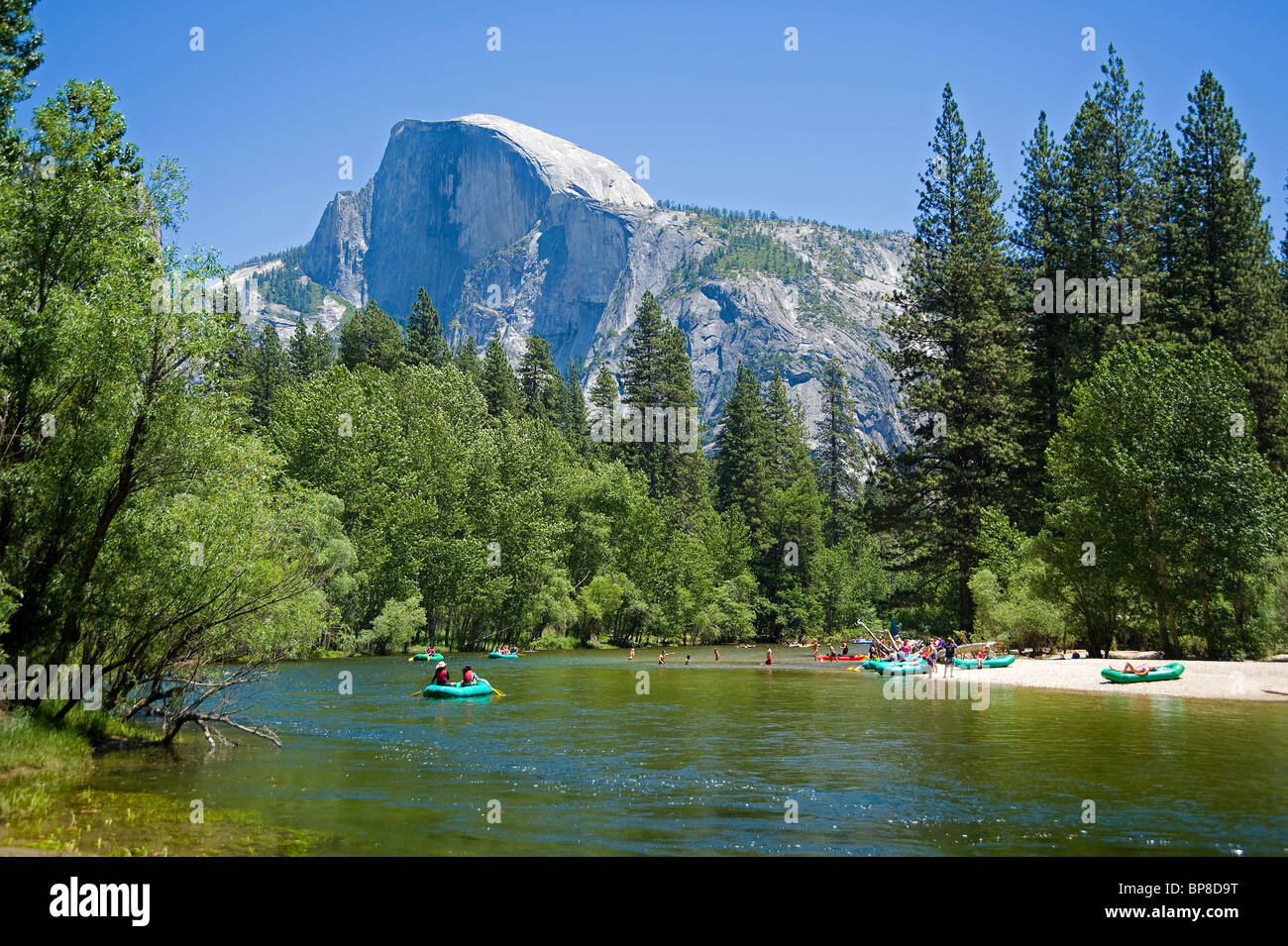 Mersed river recreational activities at Yosemite National Park, rafting ...