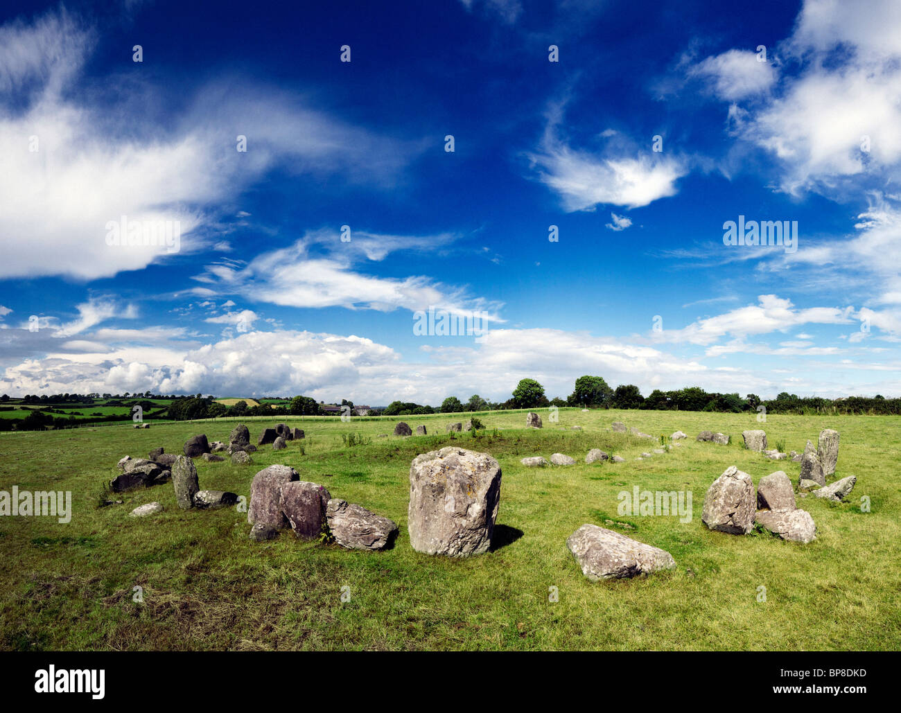 Ballynoe Stone Circle near Downpatrick, Northern Ireland Stock Photo ...