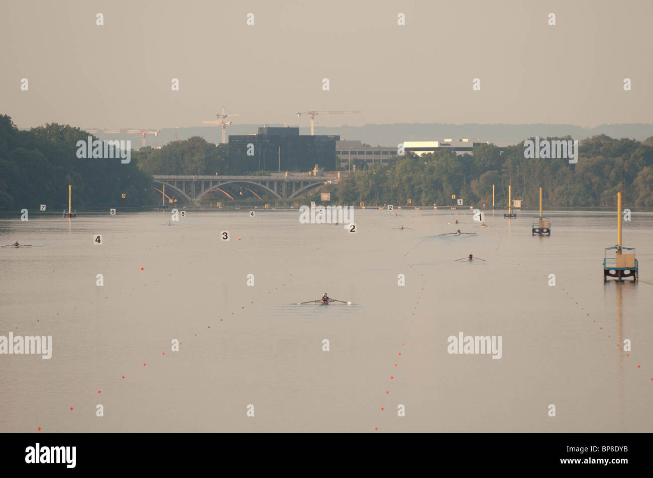 Rowers train in the early morning on the Royal Canadian Henly Regatta ...