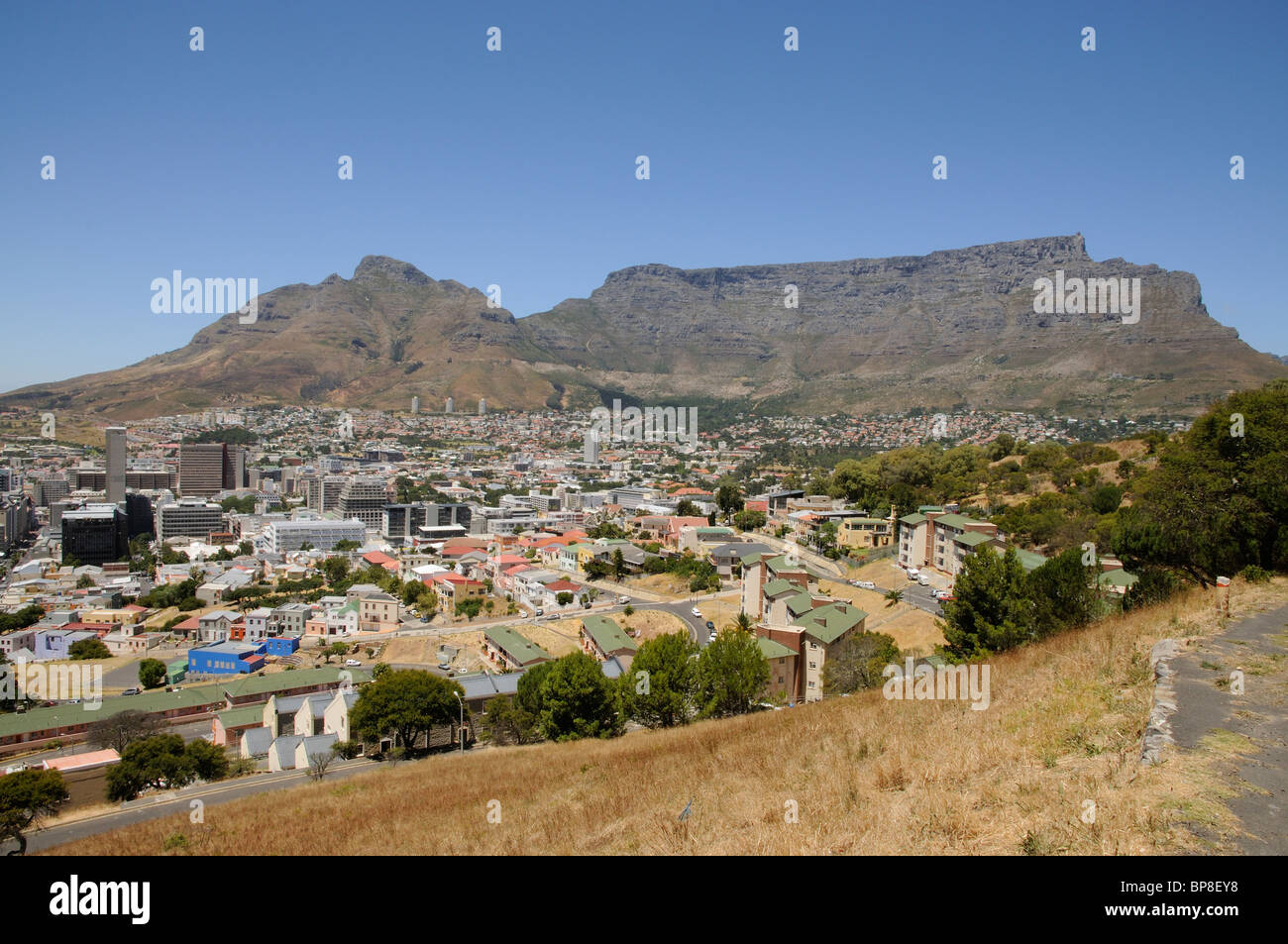 Table Mountain with Devil's Peak and Cape Town city centre South Africa ...