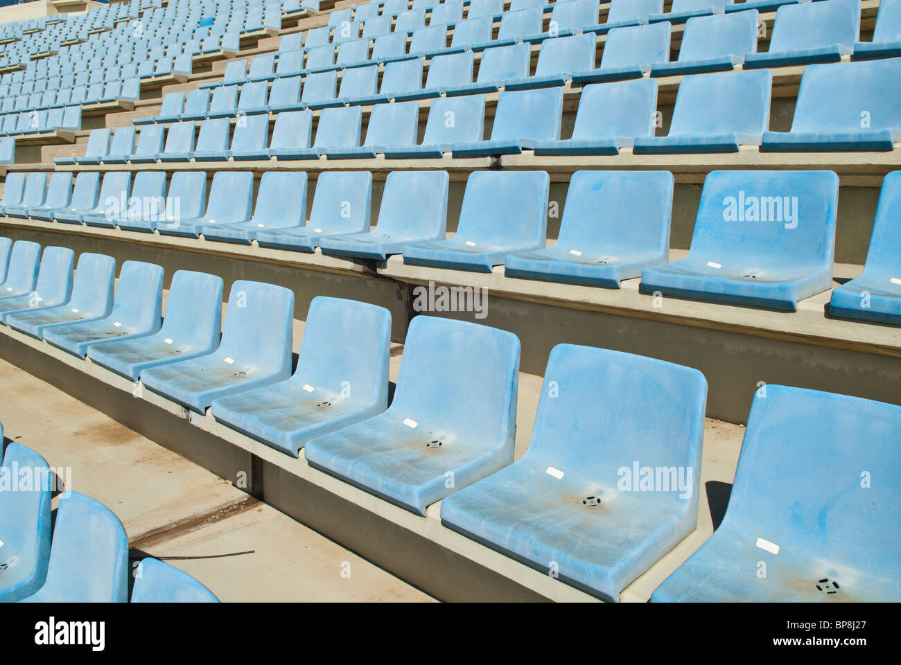 Blue seats in sports city stadium Beirut Lebanon Stock Photo - Alamy