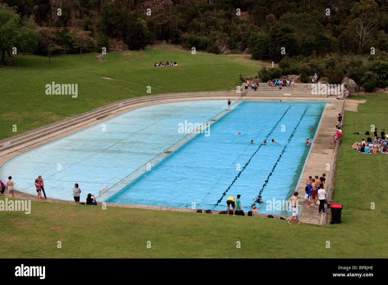 Swimming Pool at Cataract Gorge, Tasmania Stock Photo - Alamy