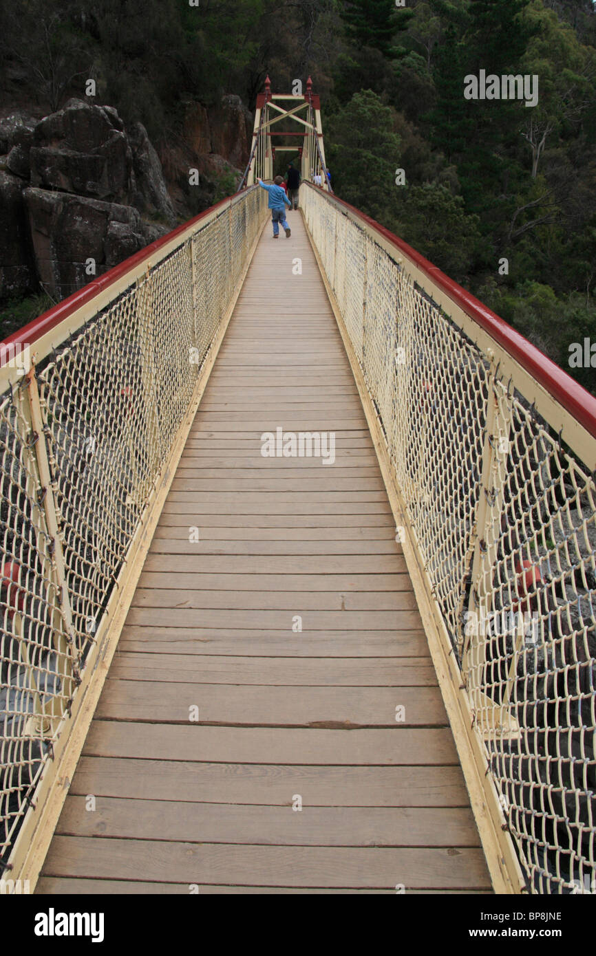 Suspension Bridge at Cataract Gorge, Tasmania Stock Photo - Alamy