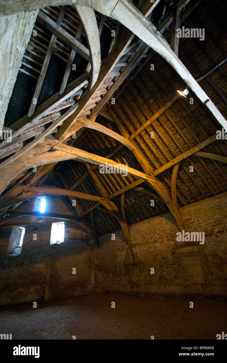 Lacock Wiltshire UK National Trust Village Tithe Barn Stock Photo - Alamy