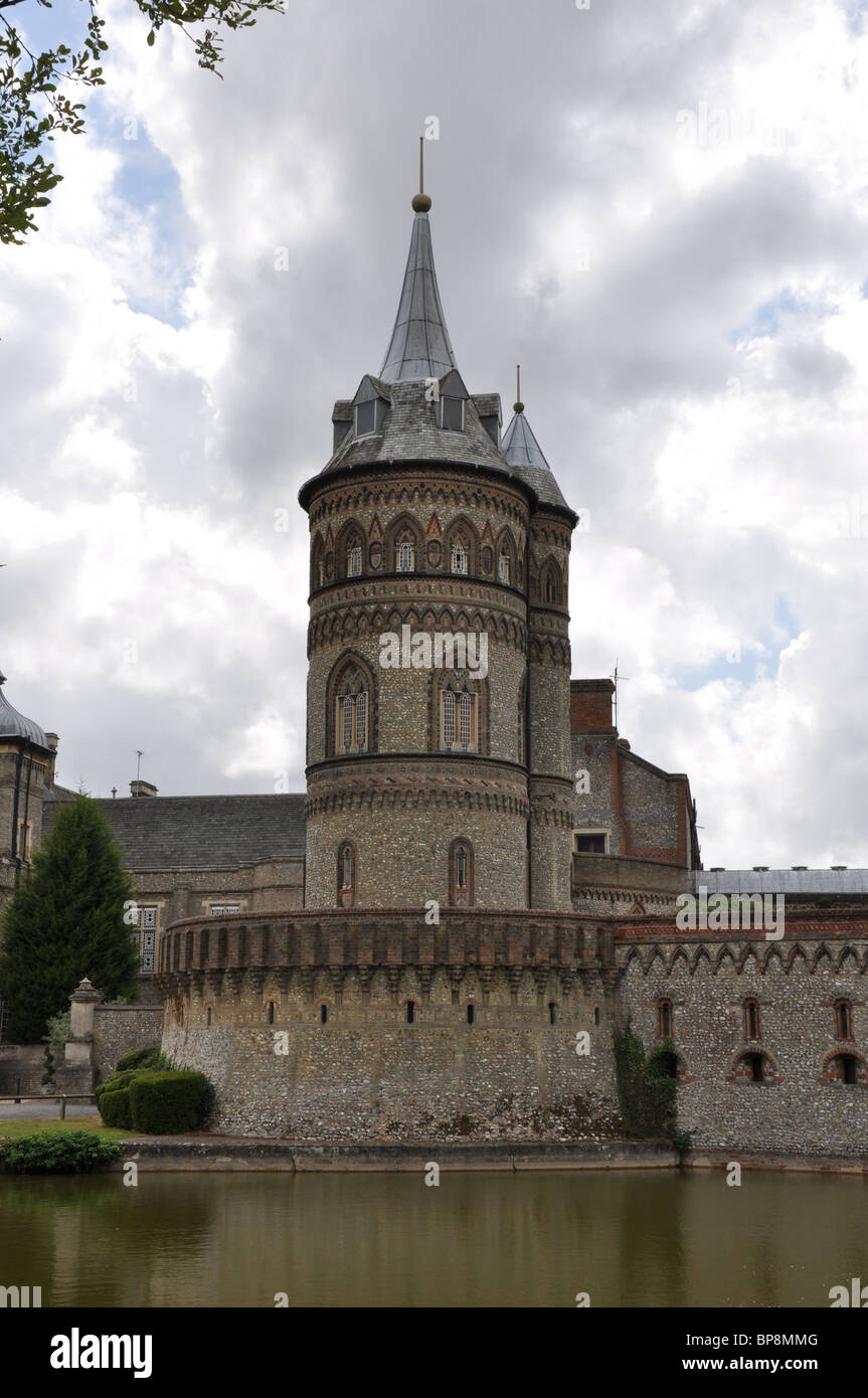 castle tower with moat Stock Photo - Alamy