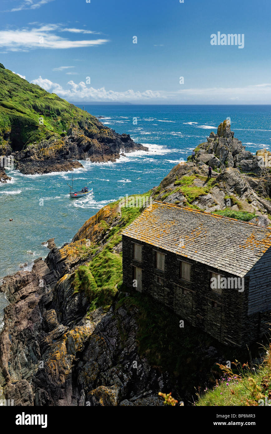The net loft polperro cornwall england uk Stock Photo - Alamy